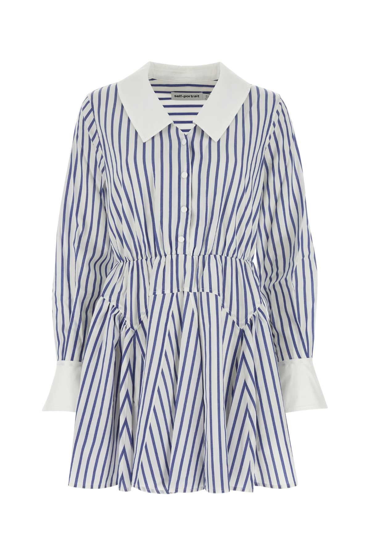 Self-Portrait Embroidered Stretch Lyocell Blend Mini Dress | Grailed