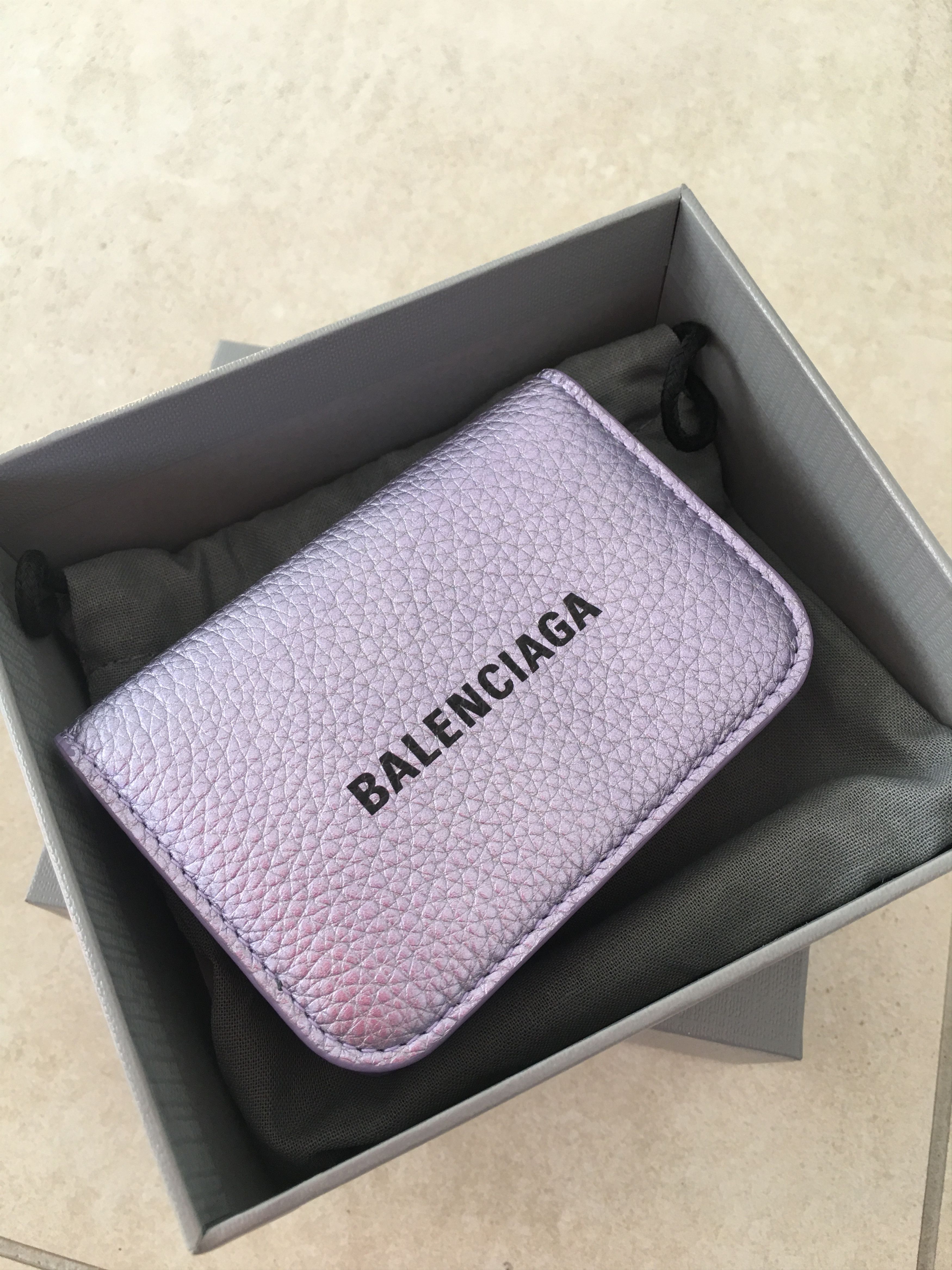 Balenciaga Mini Wallet Metallized Grained Calf | Grailed