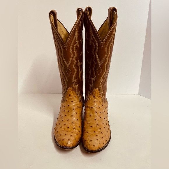 Tony Lama Tony lama full quill ostrich boots women’s 4 1/2C Brown And ...