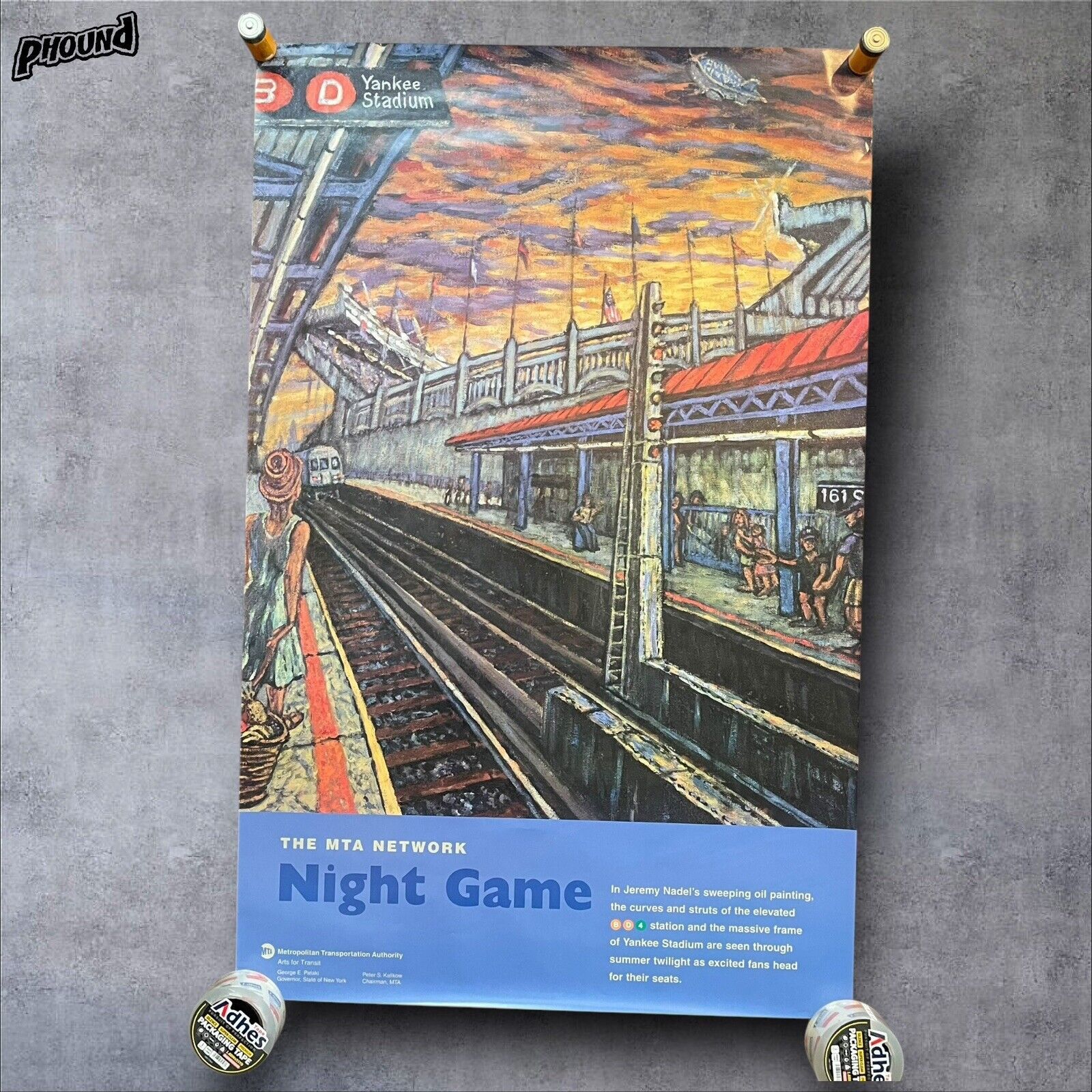 Vintage MTA NYCTA SUBWAY POSTER 2005 Yankees Night Game NYC SUBWAY ...