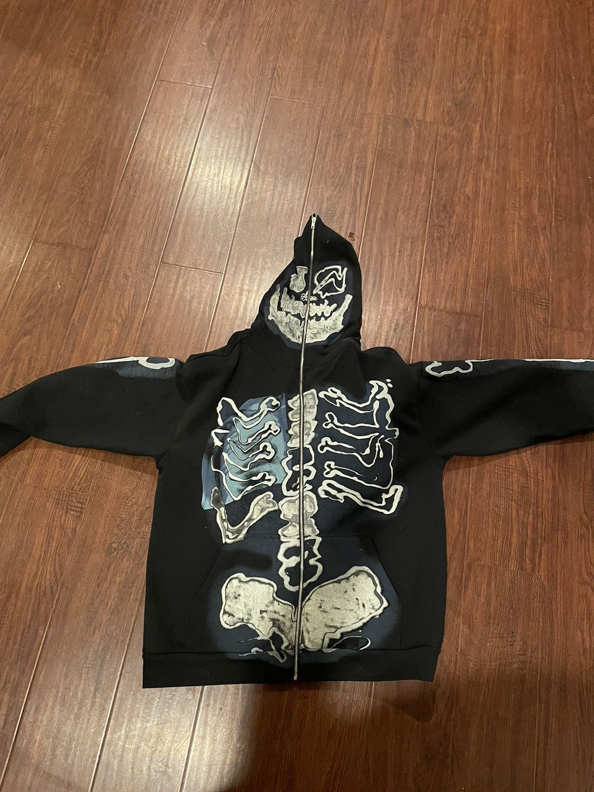 Travis Scott Cactus Jack Fragment Skeleton Graffiti Full Zip Hoodie ...
