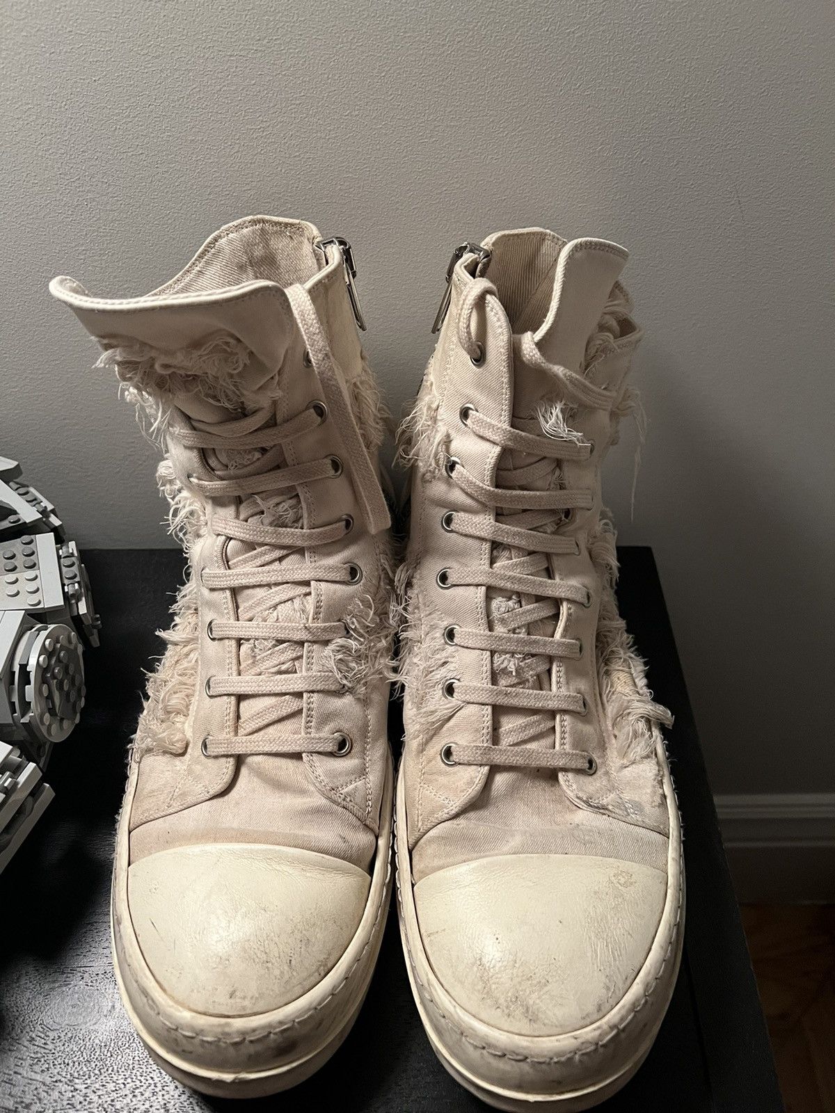 Rick Owens × Rick Owens Drkshdw Rick Owens distressed ramones | Grailed