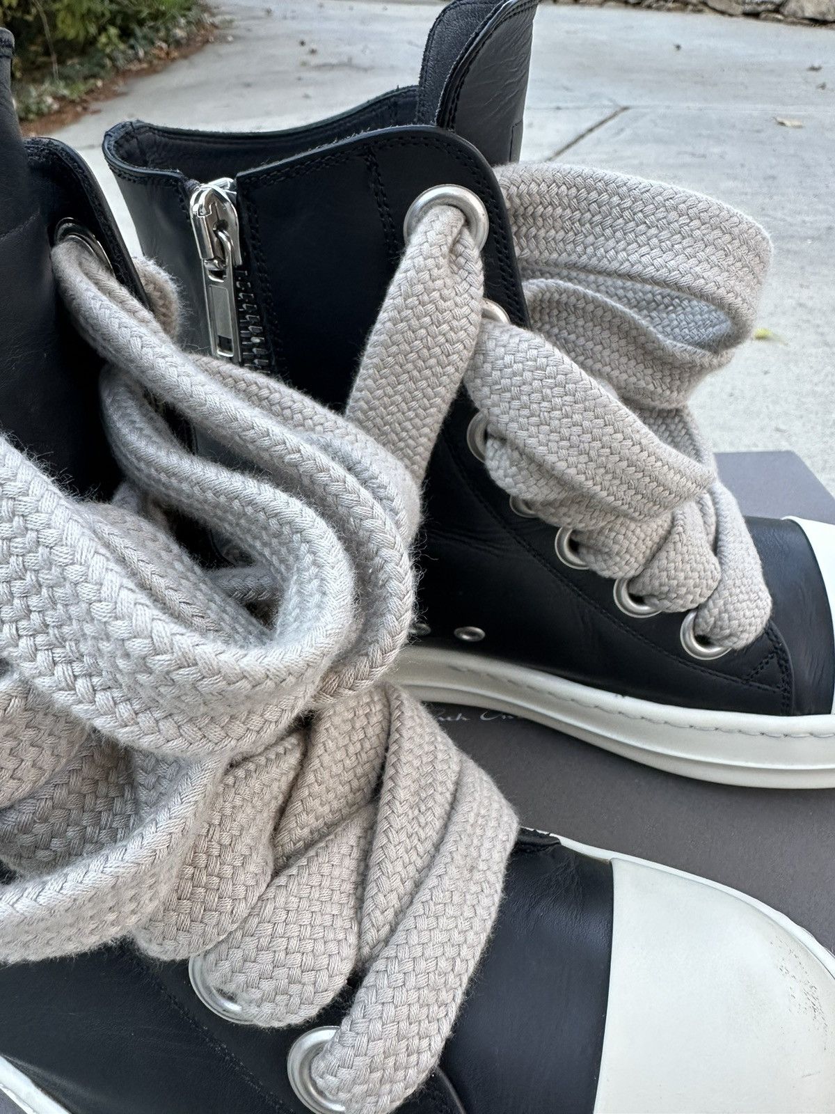 Rick Owens Main Line Rick Owen Jumbo Lace Ramones High Top | Grailed