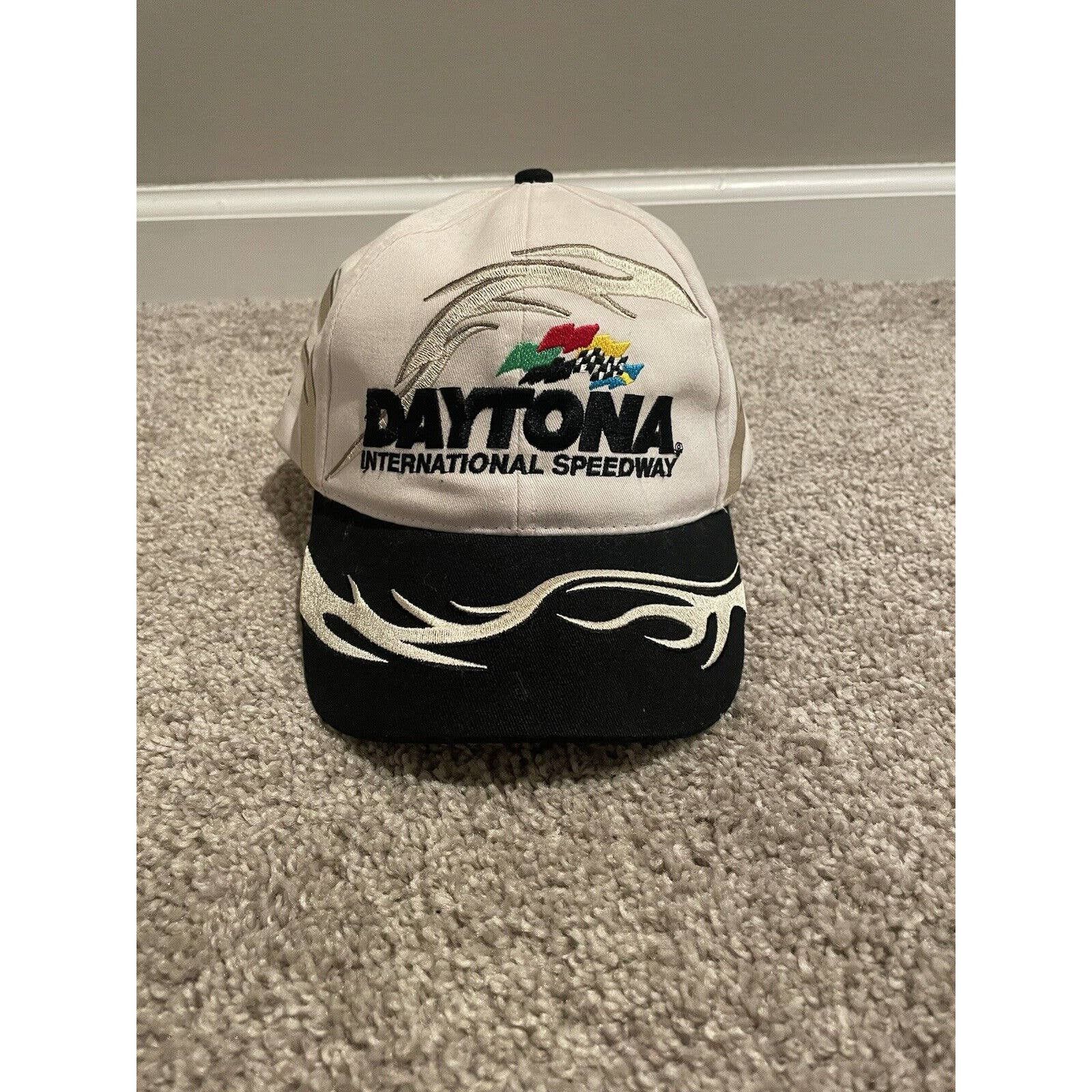 NASCAR Vintage Motor Sports Snapback Hat Daytona Speedway Flames | Grailed