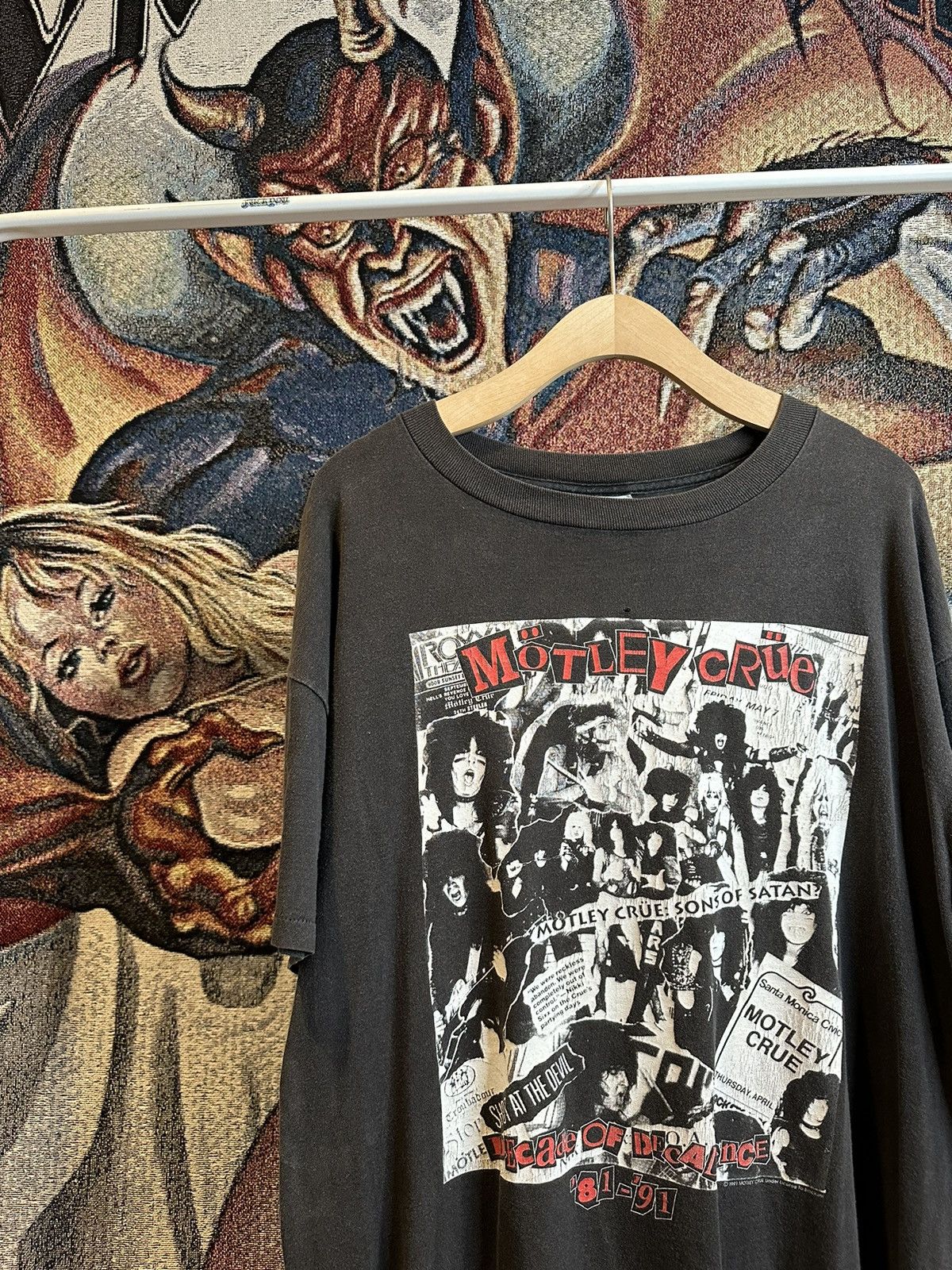 Vintage 🧟‍♀️Vintage 90’s🧟‍♀️ Motley Crue Sons Of Satan T Shirt | Grailed
