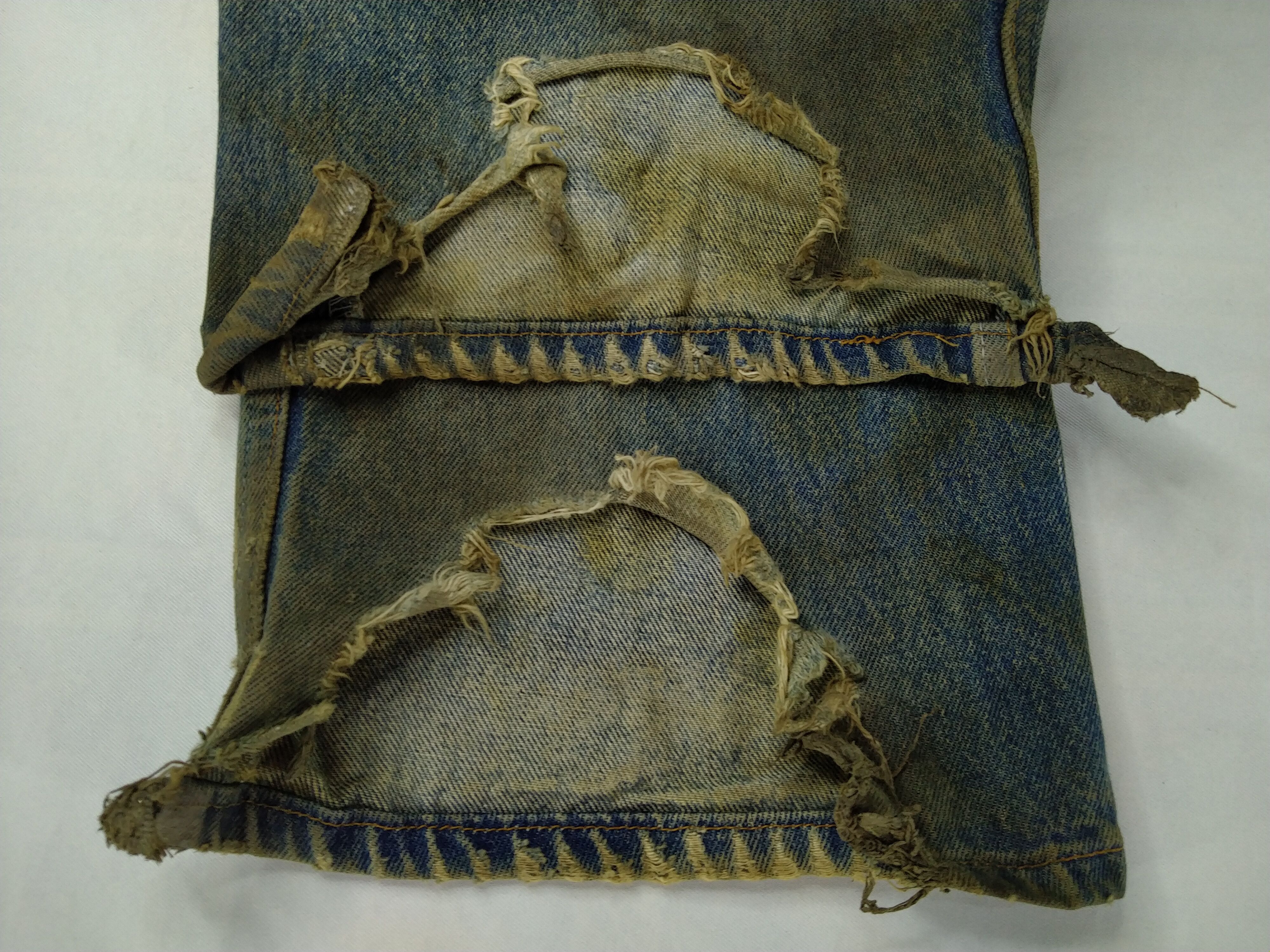 Distressed Denim 90s Dirty Blue Vintage Levi's 501 USA 38x28.5 Denim ...