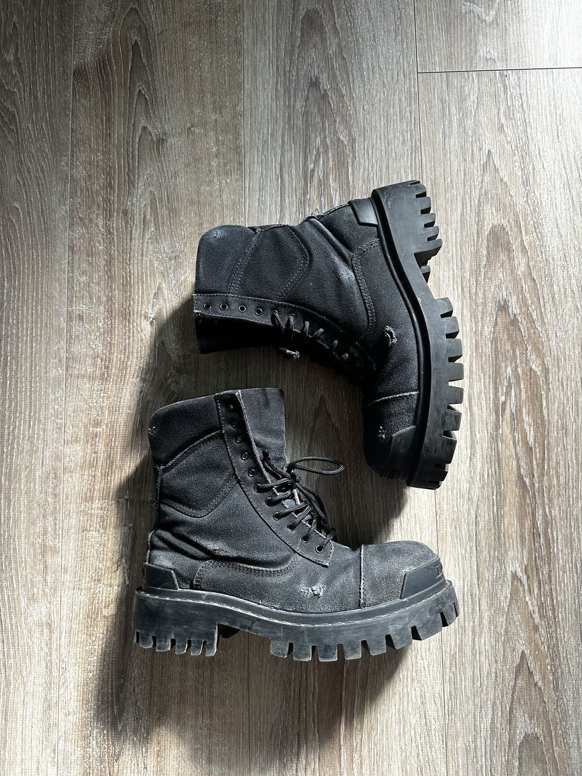Balenciaga Balenciaga Distressed Strike Boots | Grailed