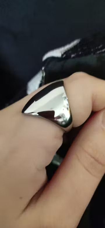 Streetwear Shield Shaped Color Stainless Steel Ring | Grailed