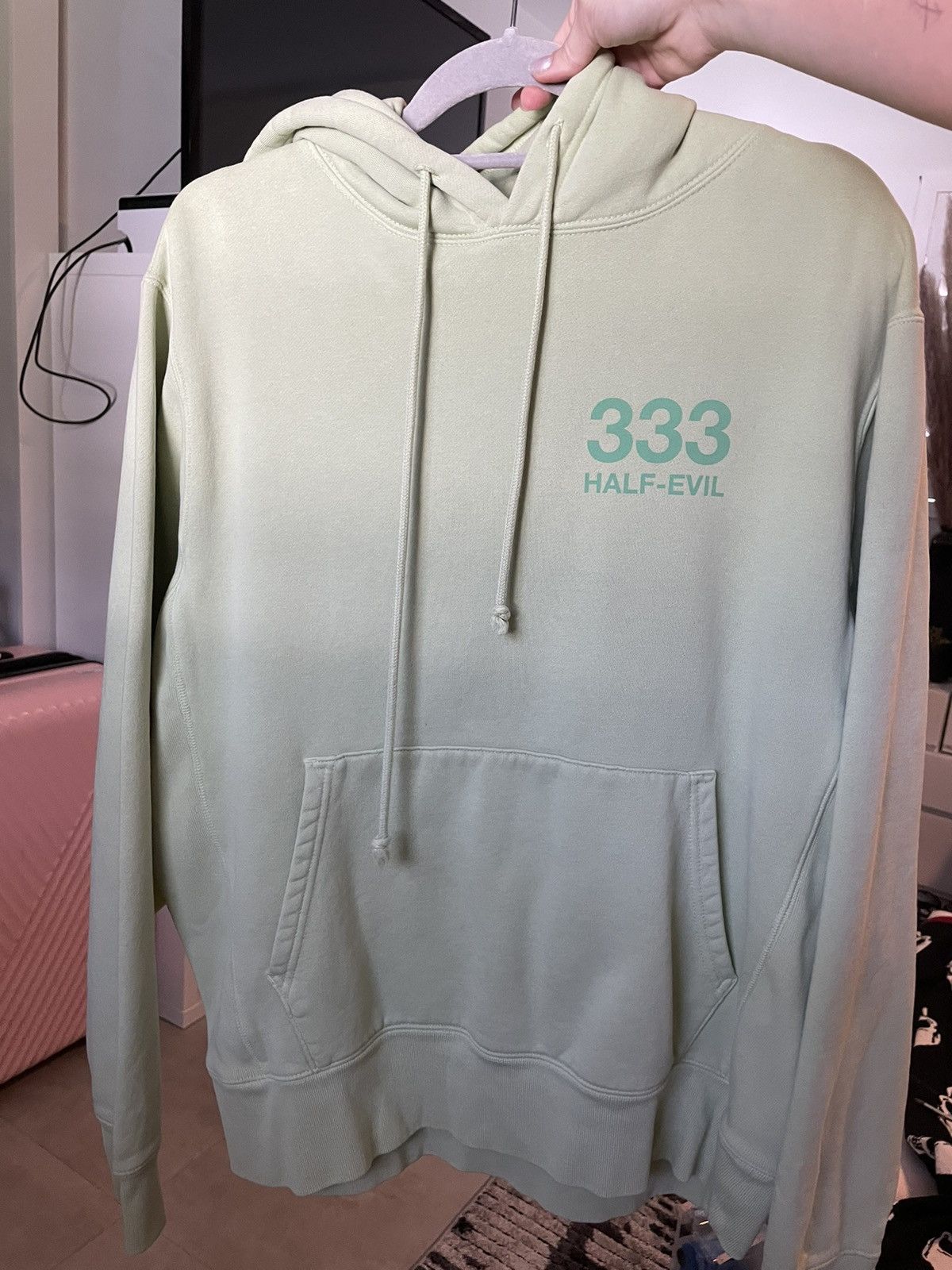 Half Evil HALF EVIL GREEN 333 HOODIE | Grailed