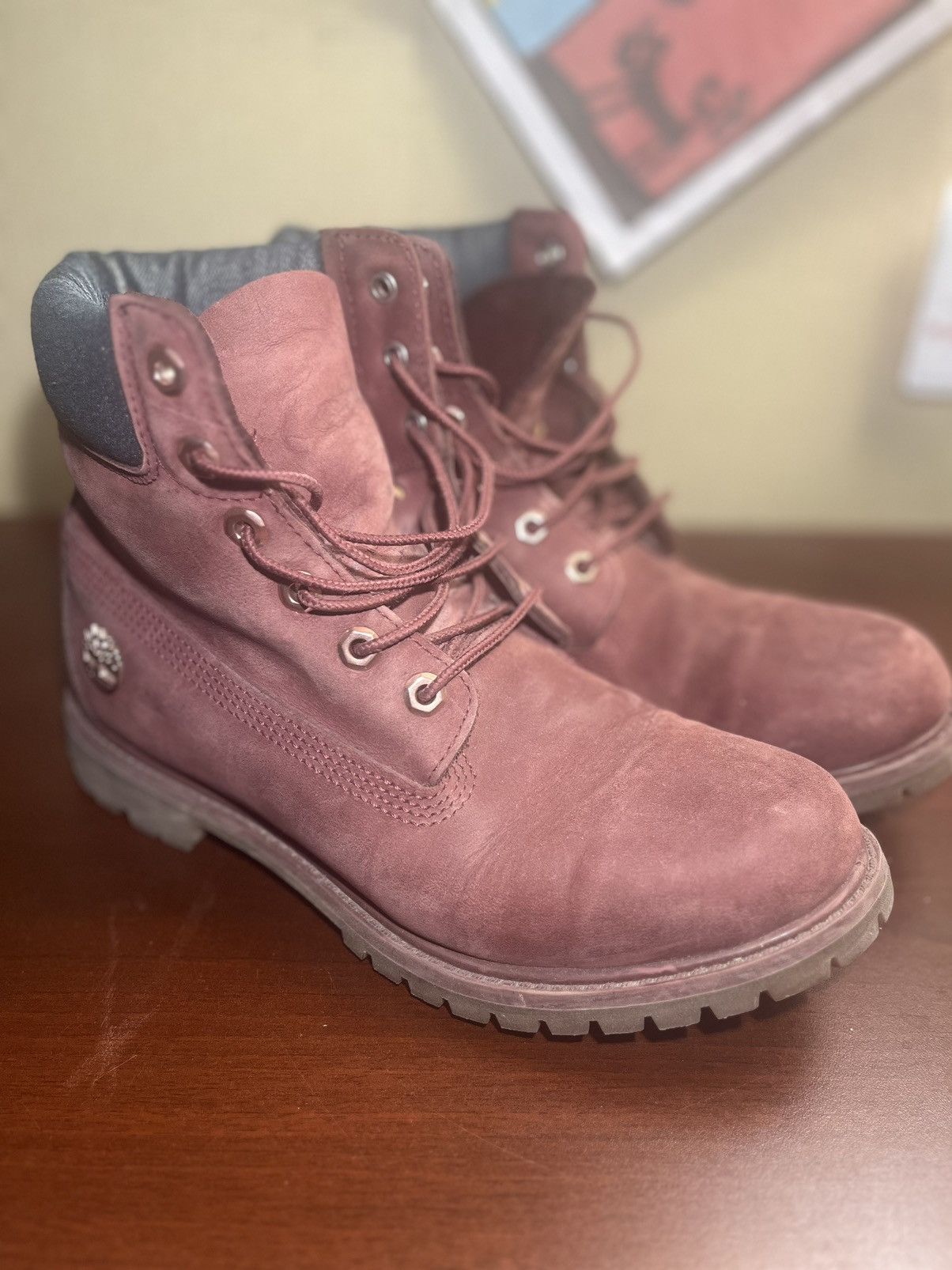 Timberland RARE BURGUNDY TIMBERLAND BOOTS | Grailed