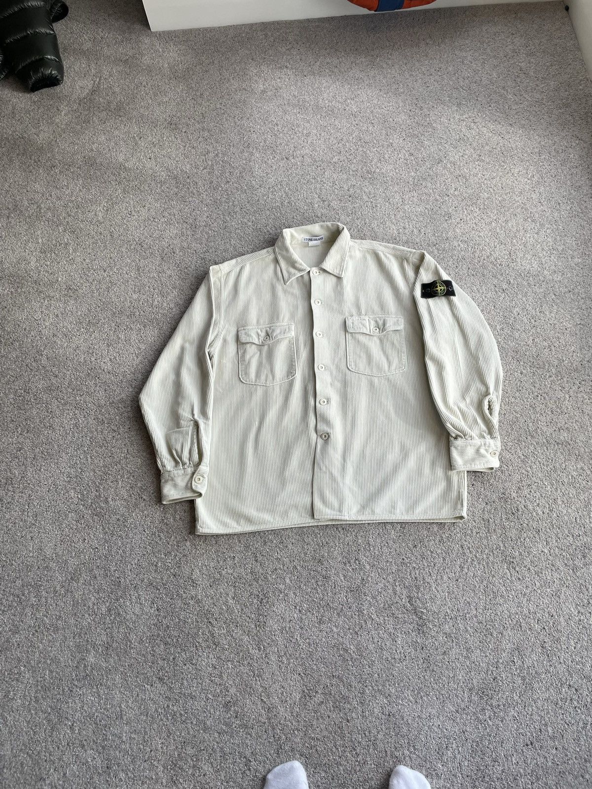 Stone Island Rare Off White Stone Island 1995 Jumbo Corduroy Shirt ...