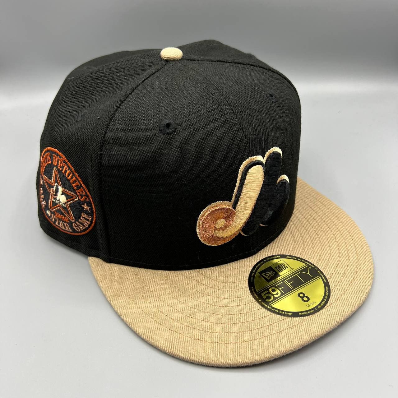 New Era Montreal Expos Hat Men 8 Black All Star Game MLB Fitted Cap ...