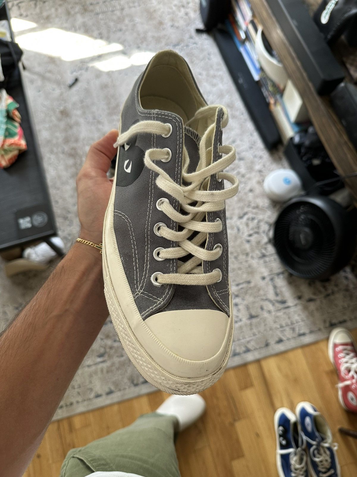 Comme des Garcons CDG converse Chuck Taylor low grey | Grailed