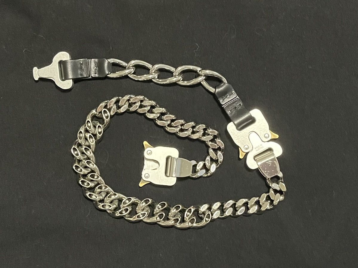 1017 ALYX 9SM Alyx Silver Hero Chain + Connecting Alyx Silver Bracelet ...