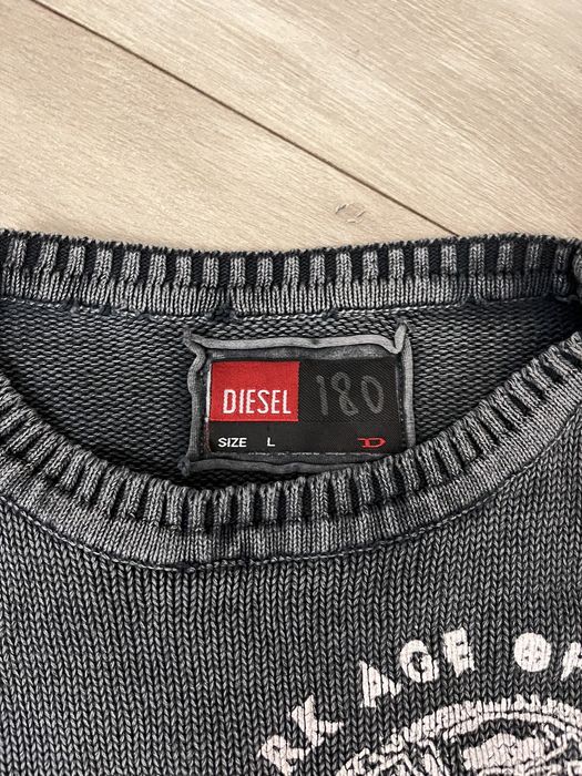 Diesel 🔥WASHED 00’s DIESEL Y2K VINTAGE KNIT RIB STRIPPED SWEATER | Grailed