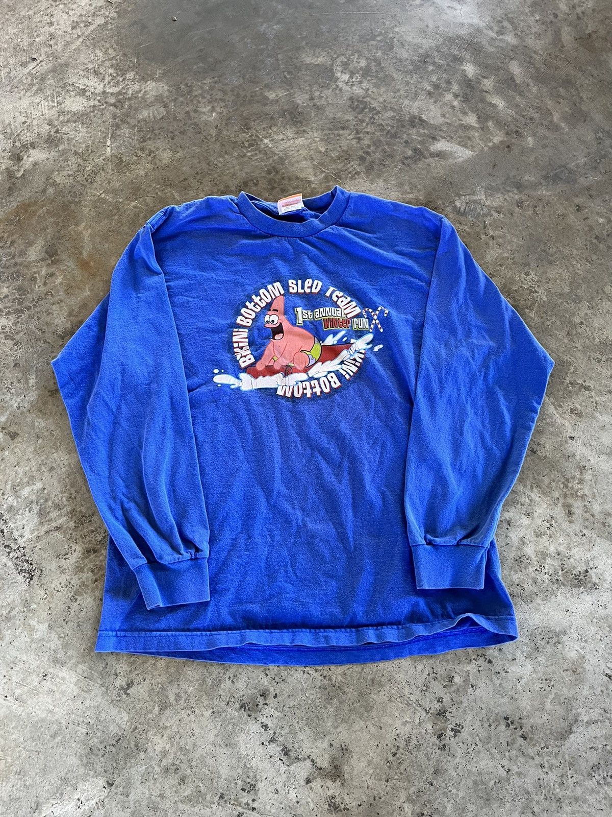 Vintage 2003 BIKINI BOTTOM SLED TEAM SPONGEBOB LONGSLEEVE PATRICK | Grailed