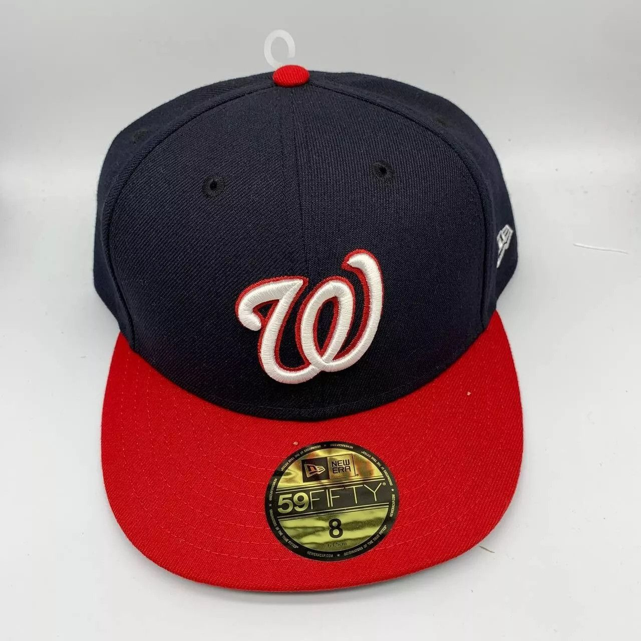 New Era Washington Nationals MLB Size 8 Hat Fitted Cap Black New Men ...