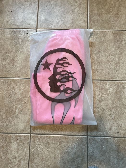 HELLSTAR Hellstar Flame Sweatpants Pink/Grey | Grailed