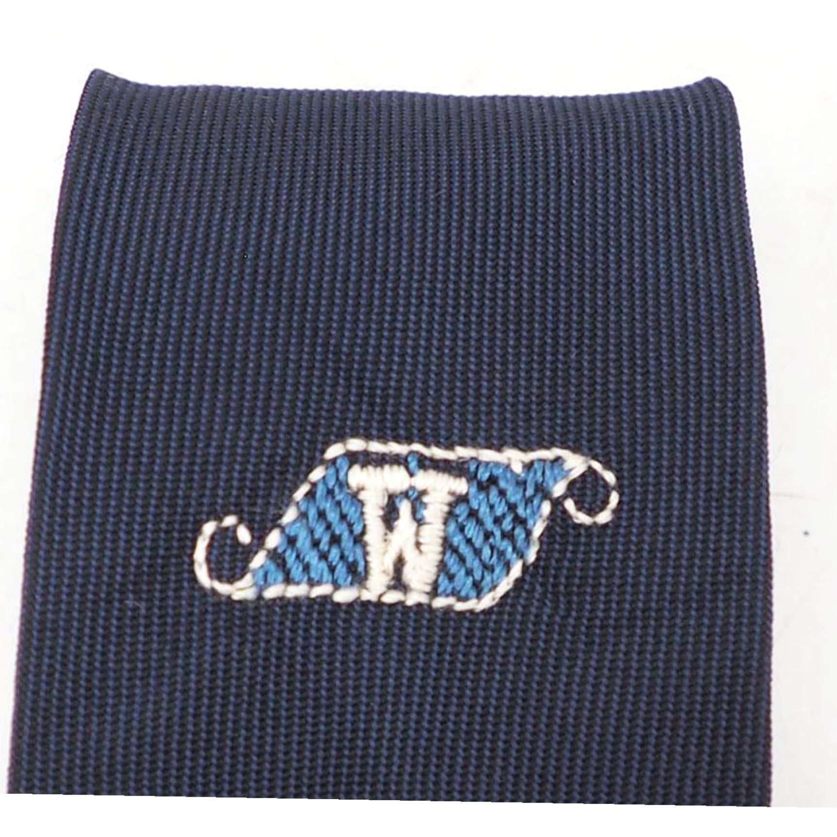 Vintage Monogram Accentuated Skinny Necktie with Classic Vintage ...