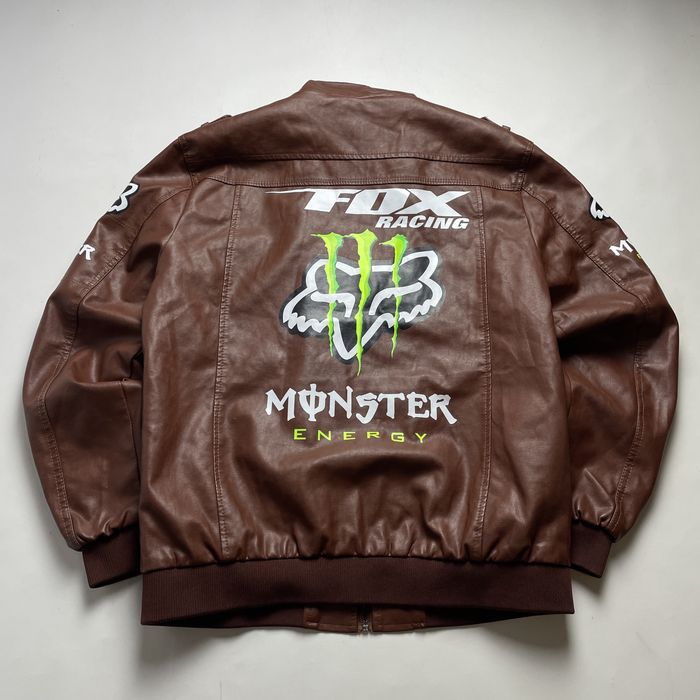 Fox Racing FOX Racing x Monster Energy Leather Jacket F1 Marlboro | Grailed
