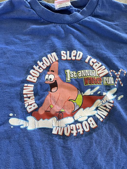 Vintage 2003 BIKINI BOTTOM SLED TEAM SPONGEBOB LONGSLEEVE PATRICK | Grailed