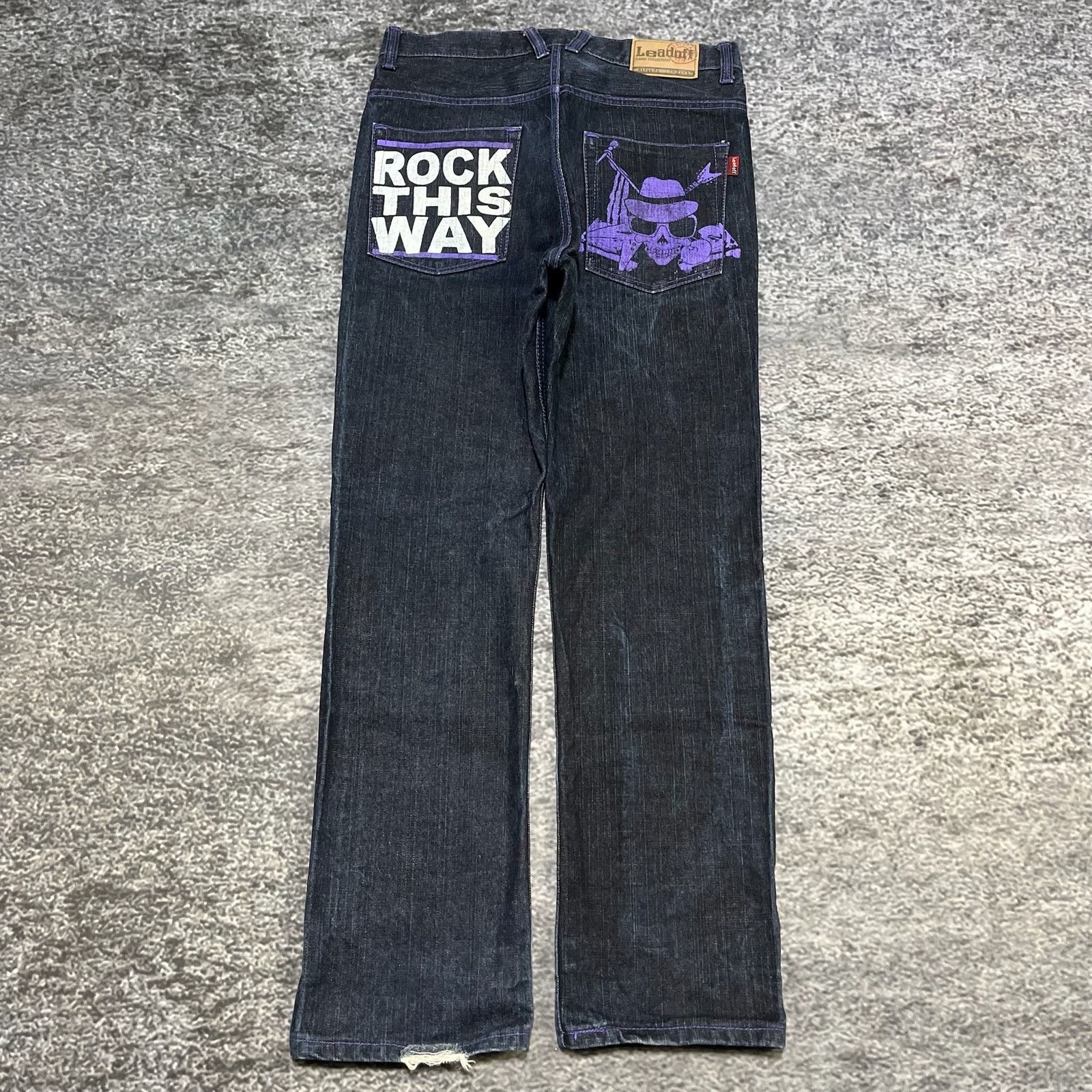 Affliction × Jnco × Vintage Crazy Vintage Y2K Leadoff Skull Jeans Baggy ...