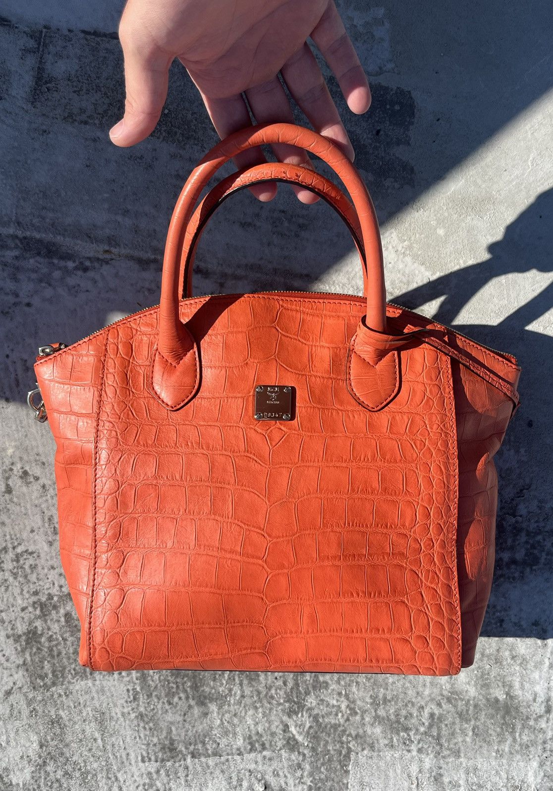 MCM MCM Crocodile Leather Pattern Handbag Lock & Key | Grailed