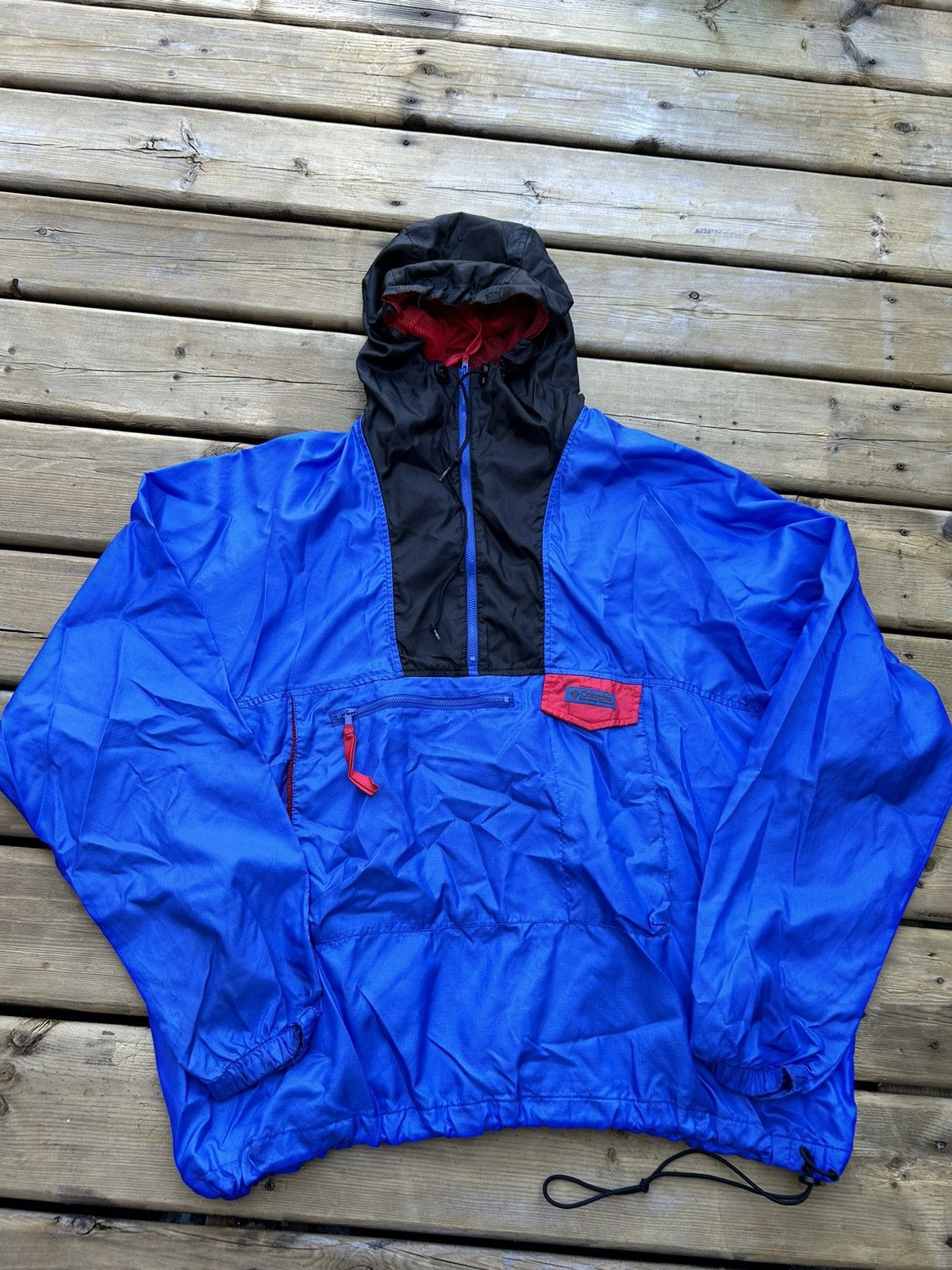 Vintage Crazy Vintage Columbia 90s Blue Infrared Light Windbreaker ...