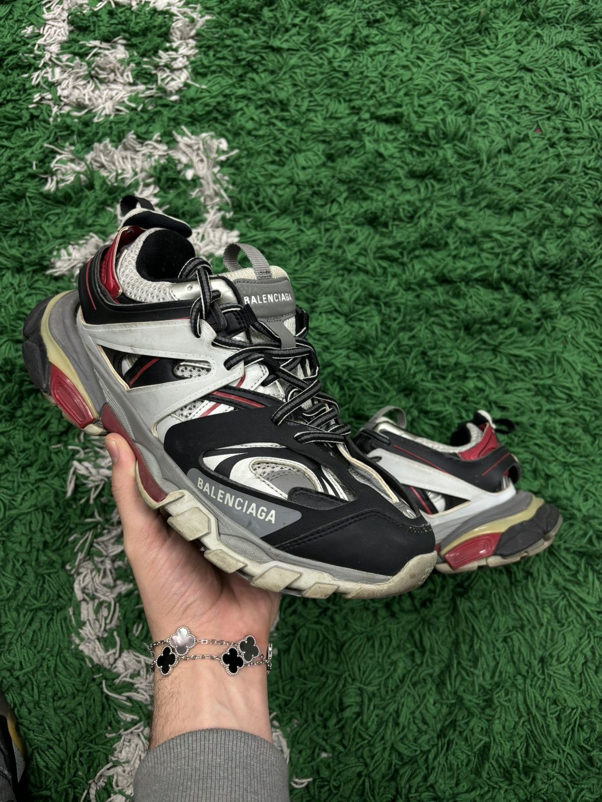 Balenciaga Balenciaga Track runner grey black | Grailed