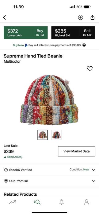 Supreme Supreme Hand Tied Beanie Rainbow | Grailed