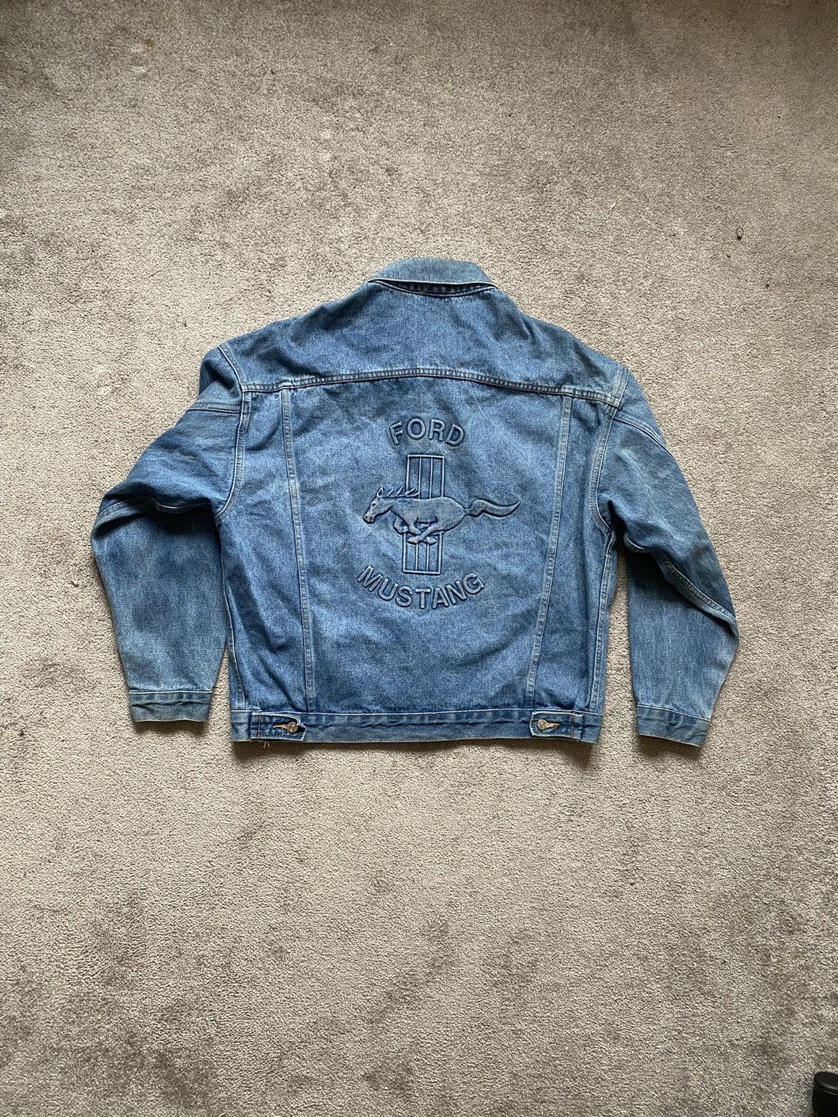 Denim Jacket × Ford × Vintage vintage 90s Ford mustang denim jacket ...