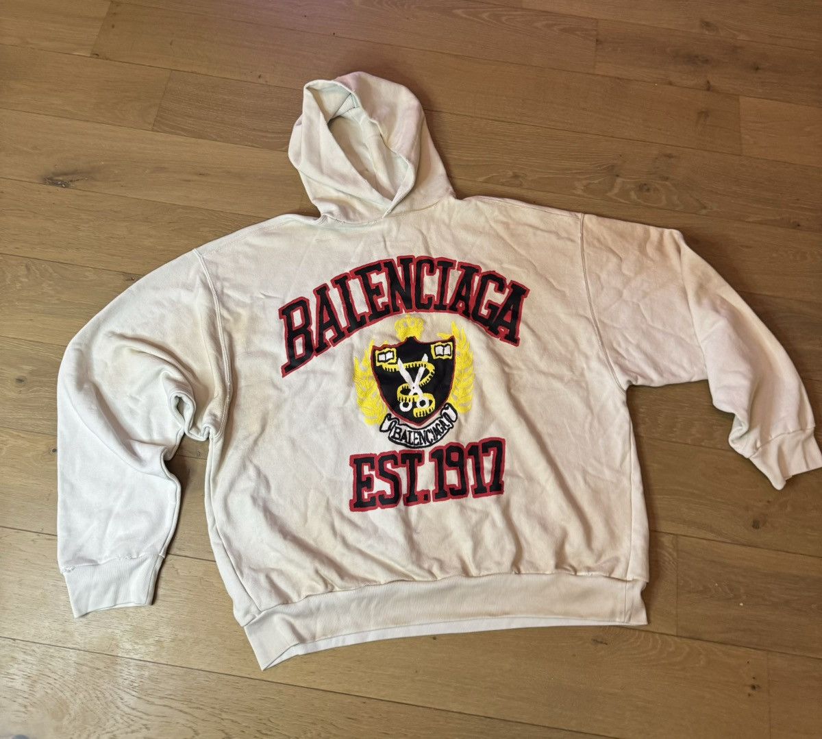 Balenciaga BALENCIAGA DIY COLLEGE HOODIE | Grailed