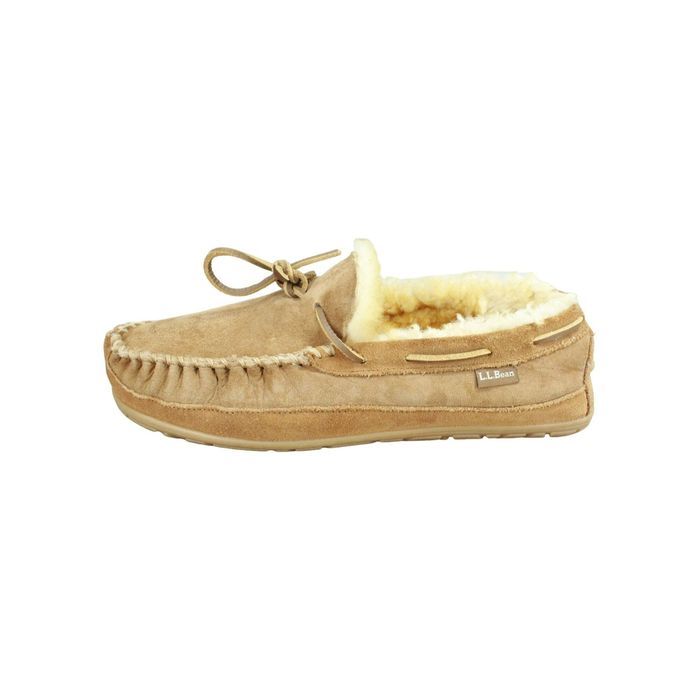 L.L. Bean LL Bean Men's Wicked Good Shearling Lined Moccasin Slippers ...