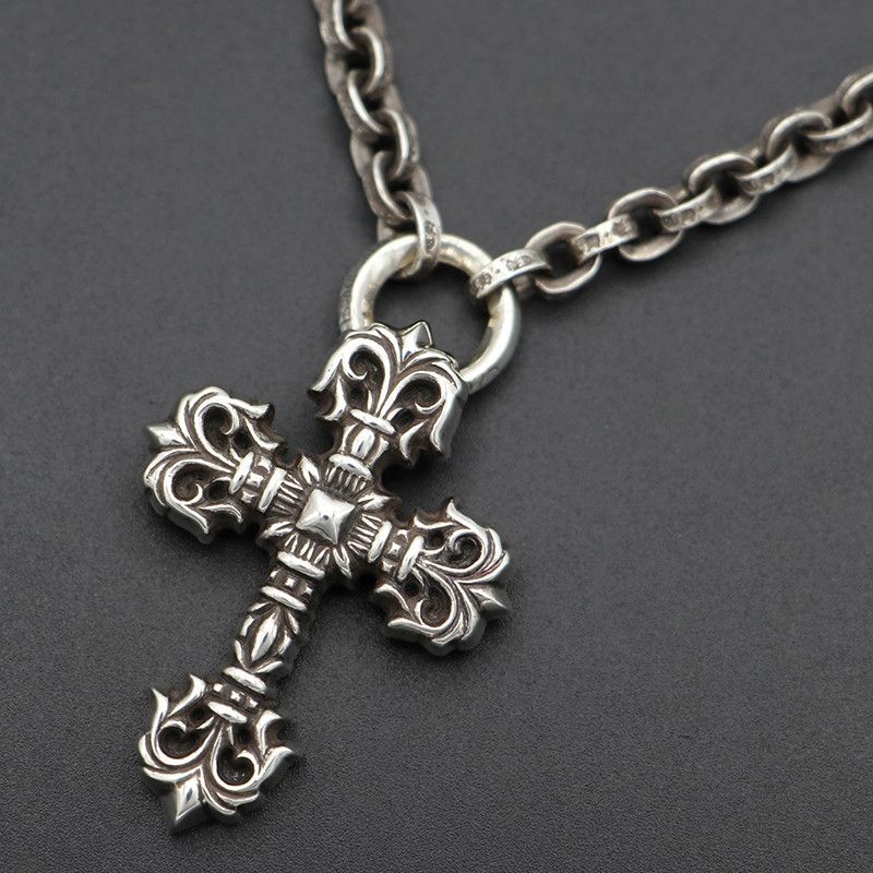 Chrome Hearts Chrome Hearts Filigree Cross Paper Chain Necklace - 20 ...