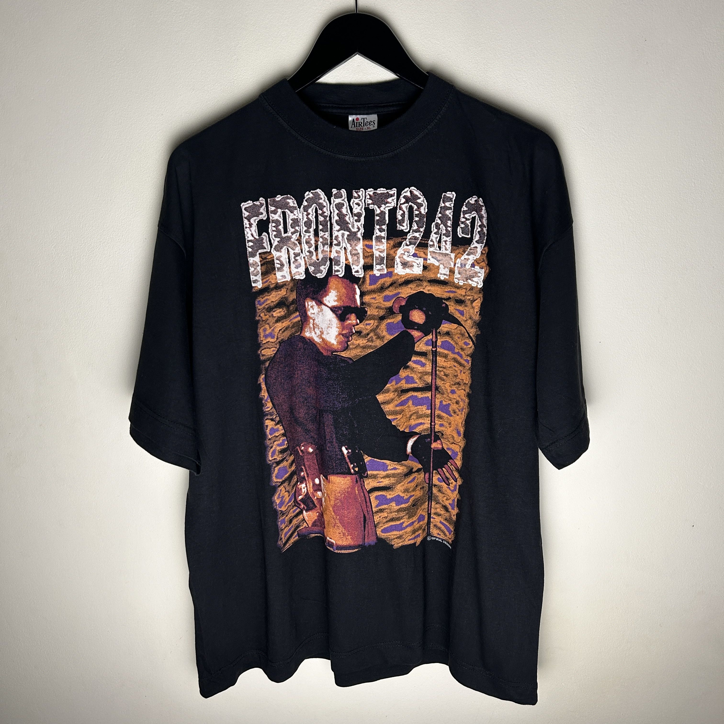 Band Tees × Rock T Shirt × Vintage Vintage Front 242 90's Band T-shirt ...