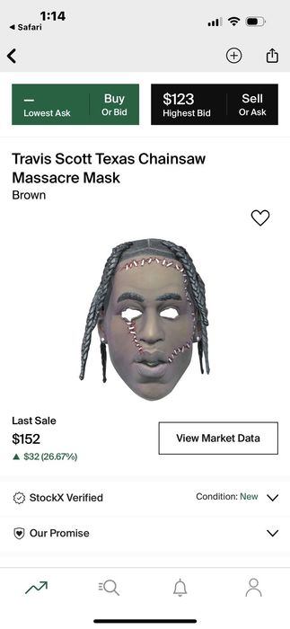 Travis Scott Travis Scott Texas Chainsaw Massacre Mask 2017 | Grailed
