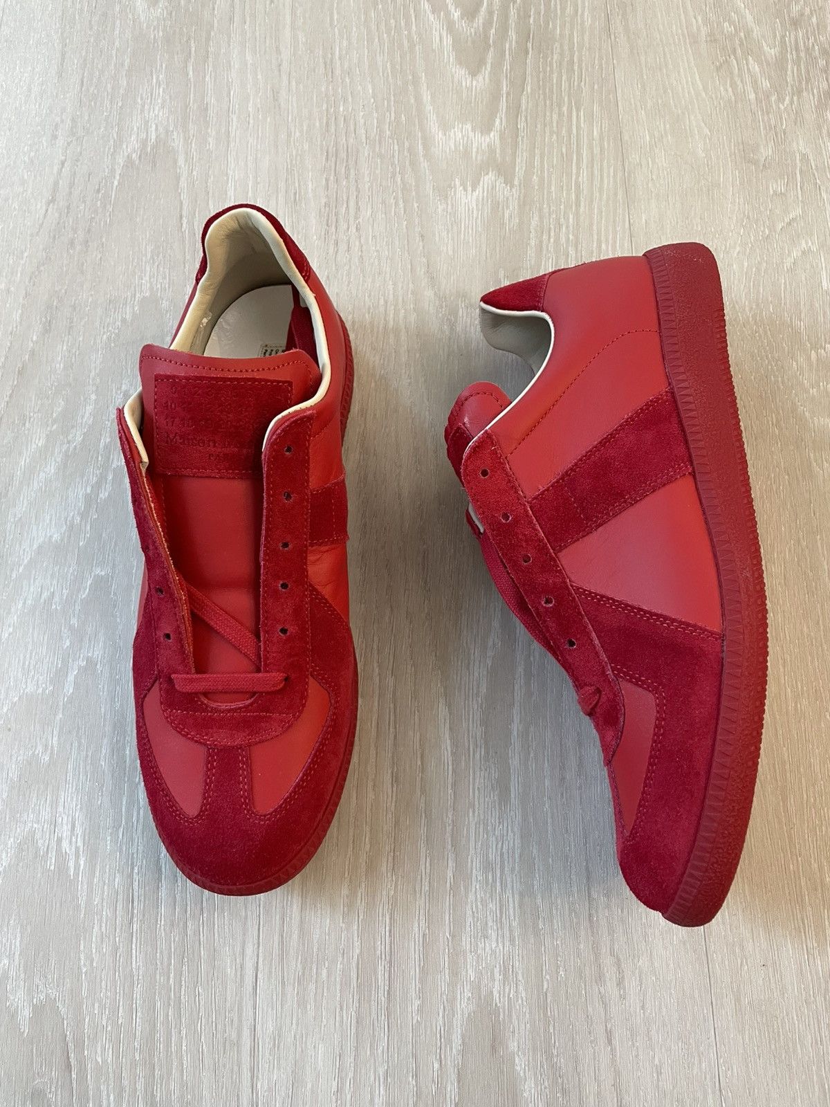Maison Margiela Maison Margiela GAT Replica Red 8 41 Low Top Leather ...