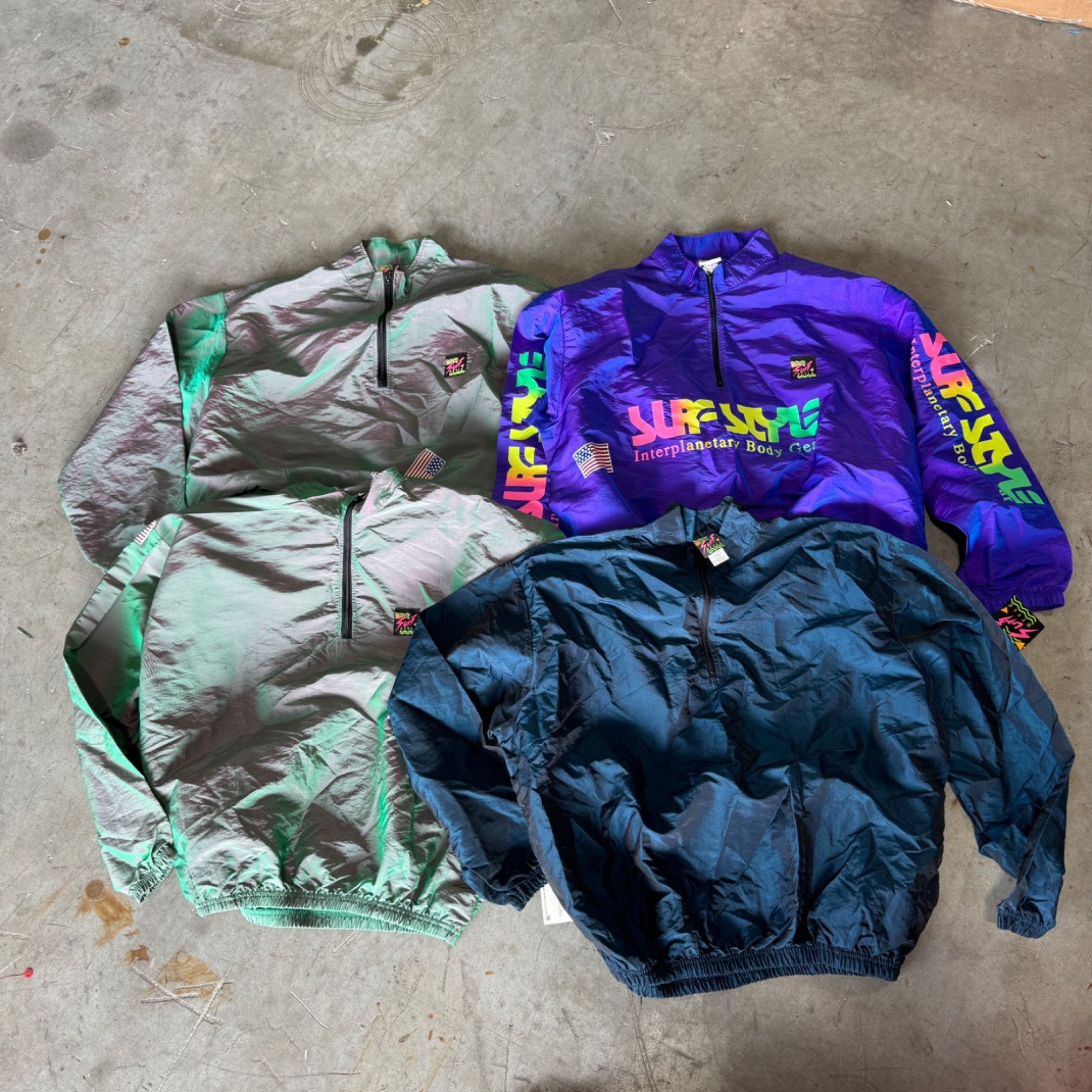 Surf Style Vintage 90s dead stock surf style windbreaker jackets | Grailed
