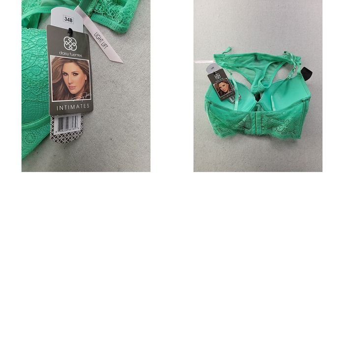 Vintage NEW Daisy Fuentes Intimates Women's 34B Jade Lace Longline Bra ...