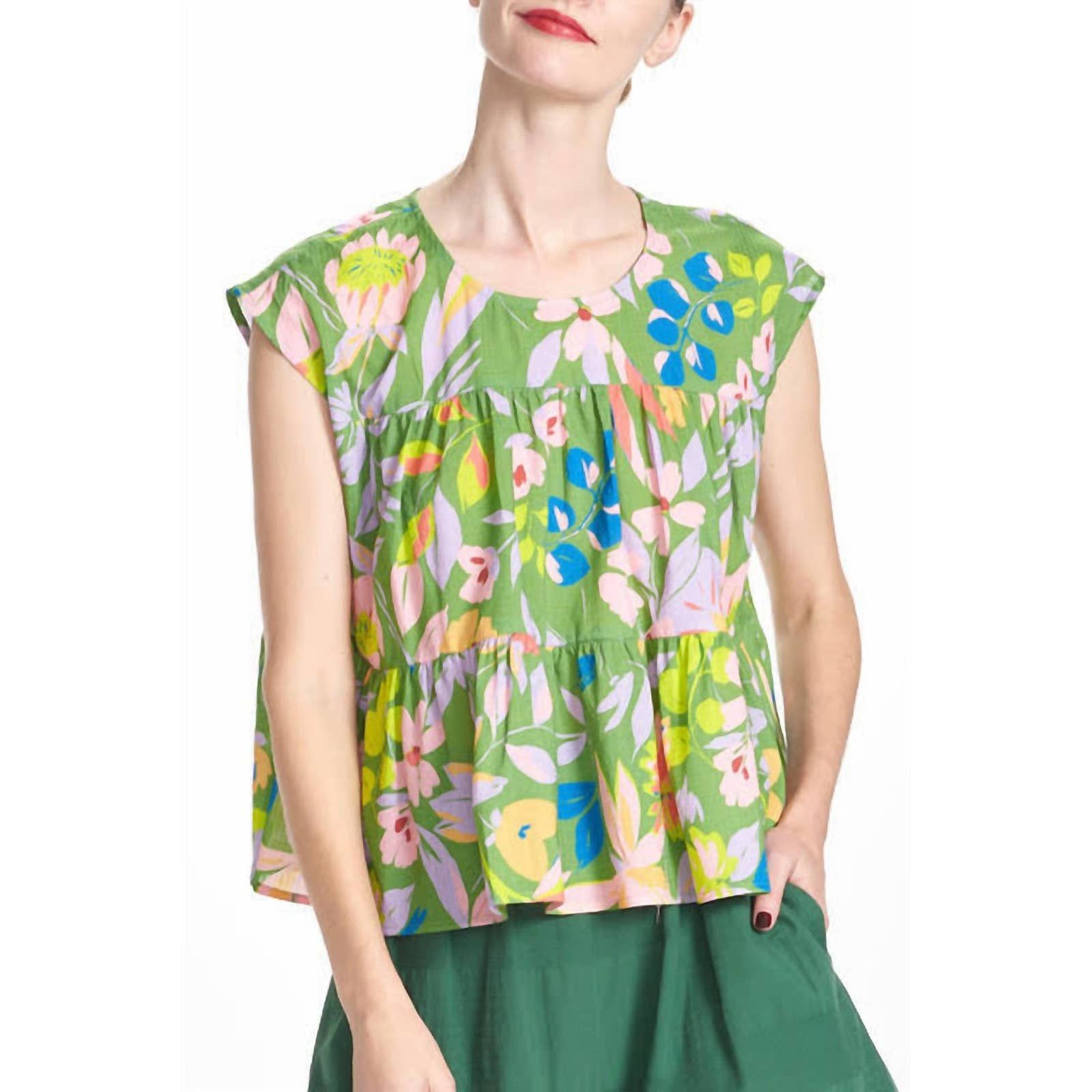 Corey Lynn Calter Misty Tiered Top In Green | Grailed
