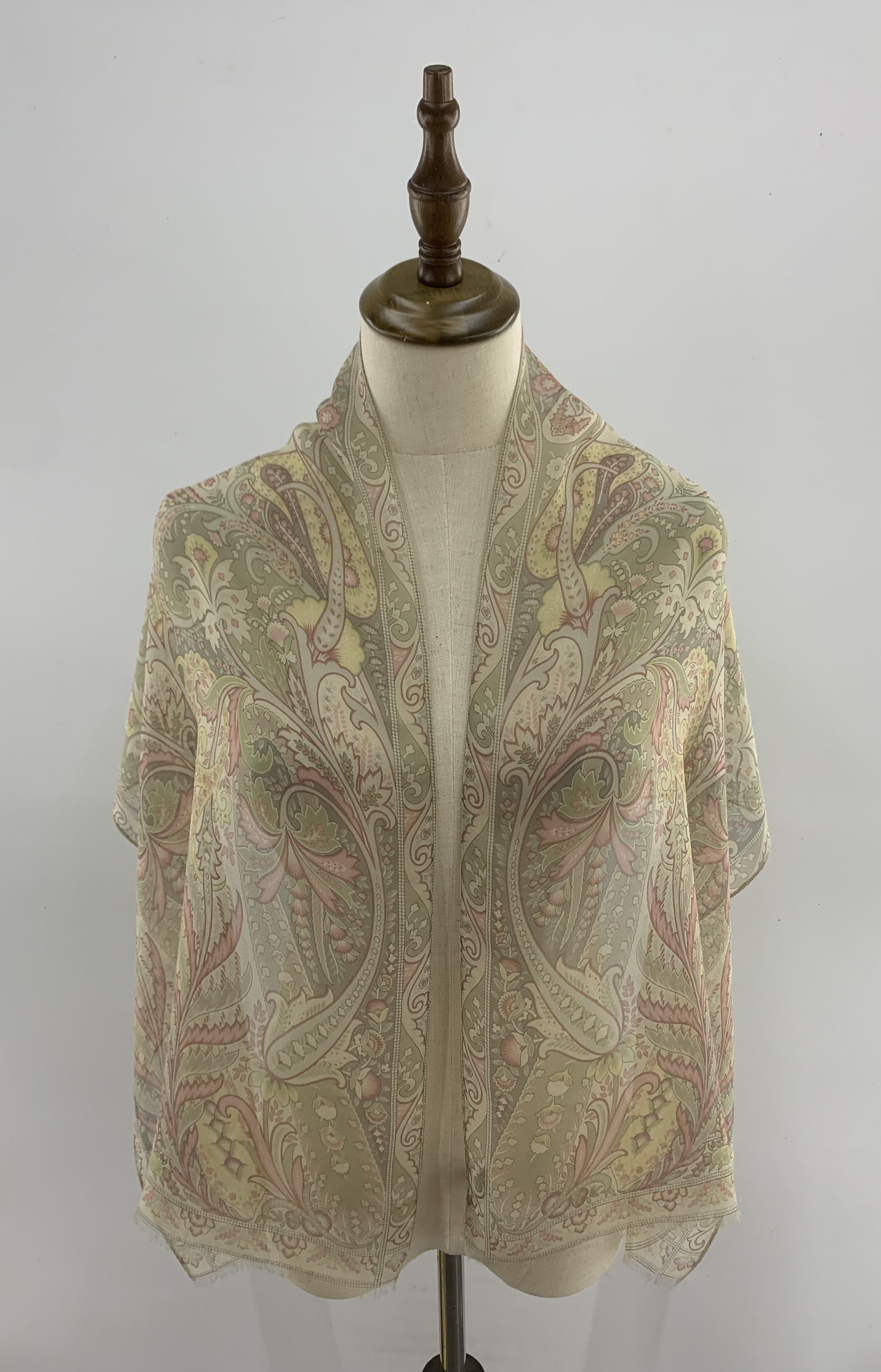 Etro × Paislee × Vintage Etro Silk Scarf / Stoles / Wrap / Long Scarf ...
