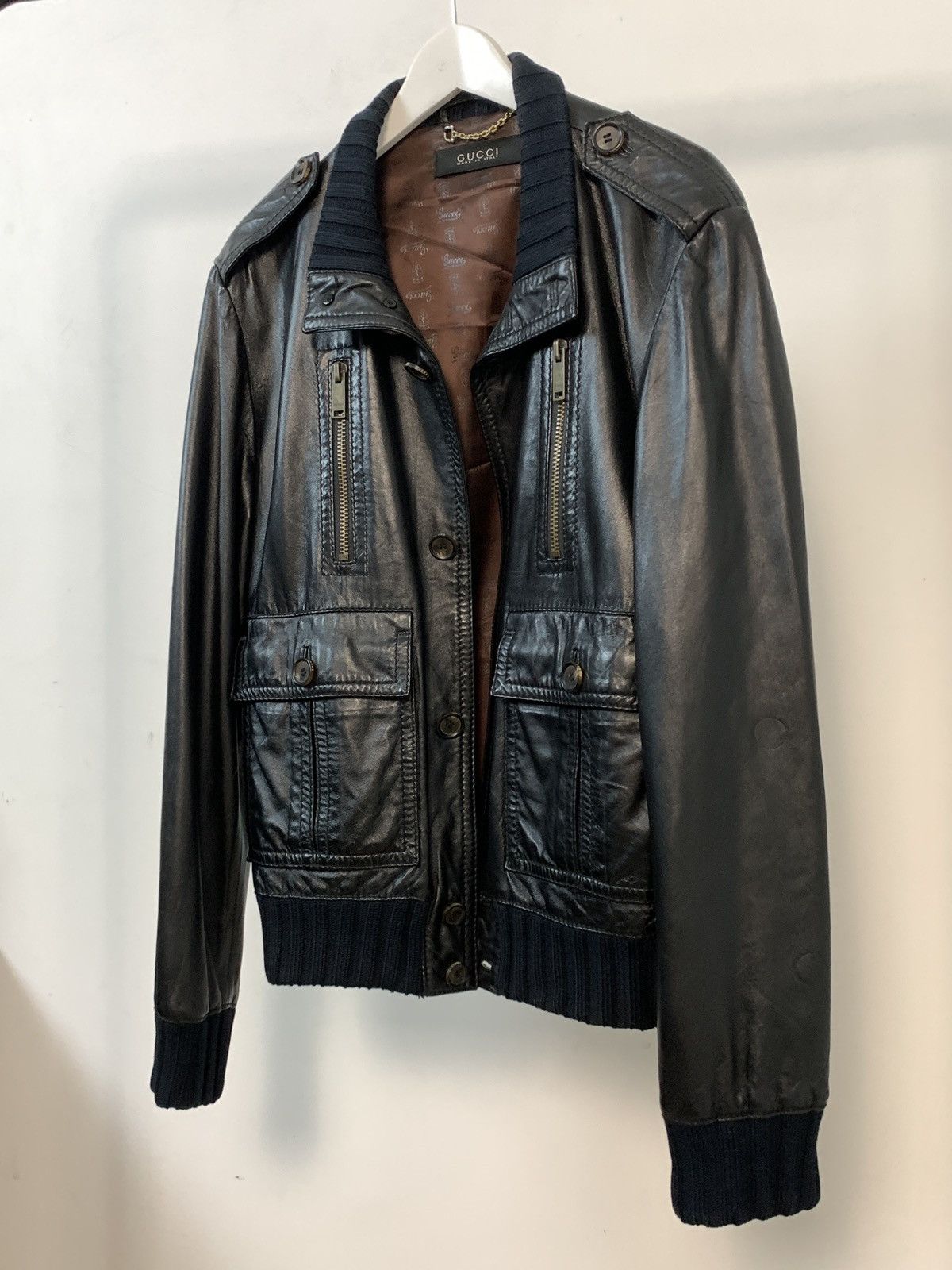 Gucci Iconic Gucci Madonna by Tom Ford black leather jacket | Grailed