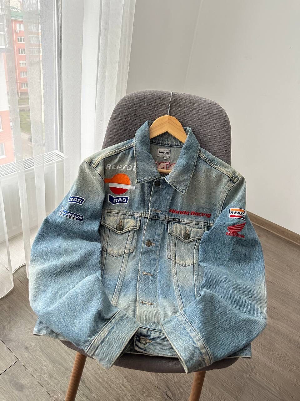 Honda × Racing × Vintage Vintage Honda Repsol GAS Racing Denim Jacket ...