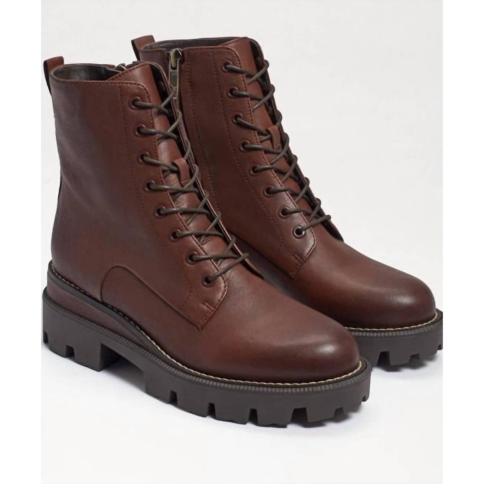 Sam Edelman Garret Combat Platform Boot - Medium In Dark Brown | Grailed