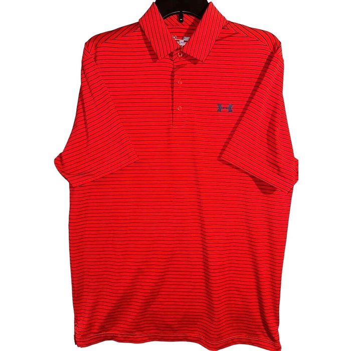 Under Armour Under Armour Mens Medium Short Sleeve Polo Shirt Red ...