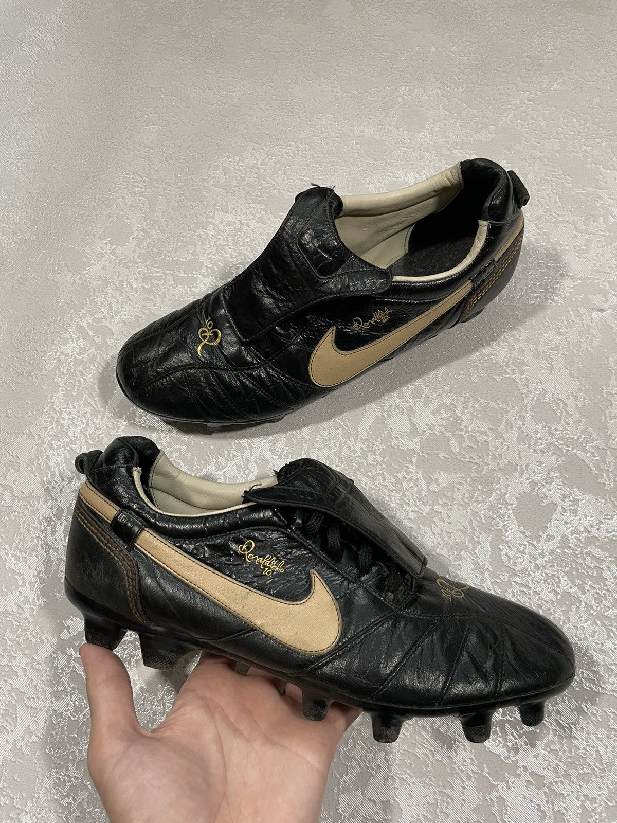 Nike × Very Rare × Vintage Nike Tiempo Ronaldinho 10 FG Black White ...