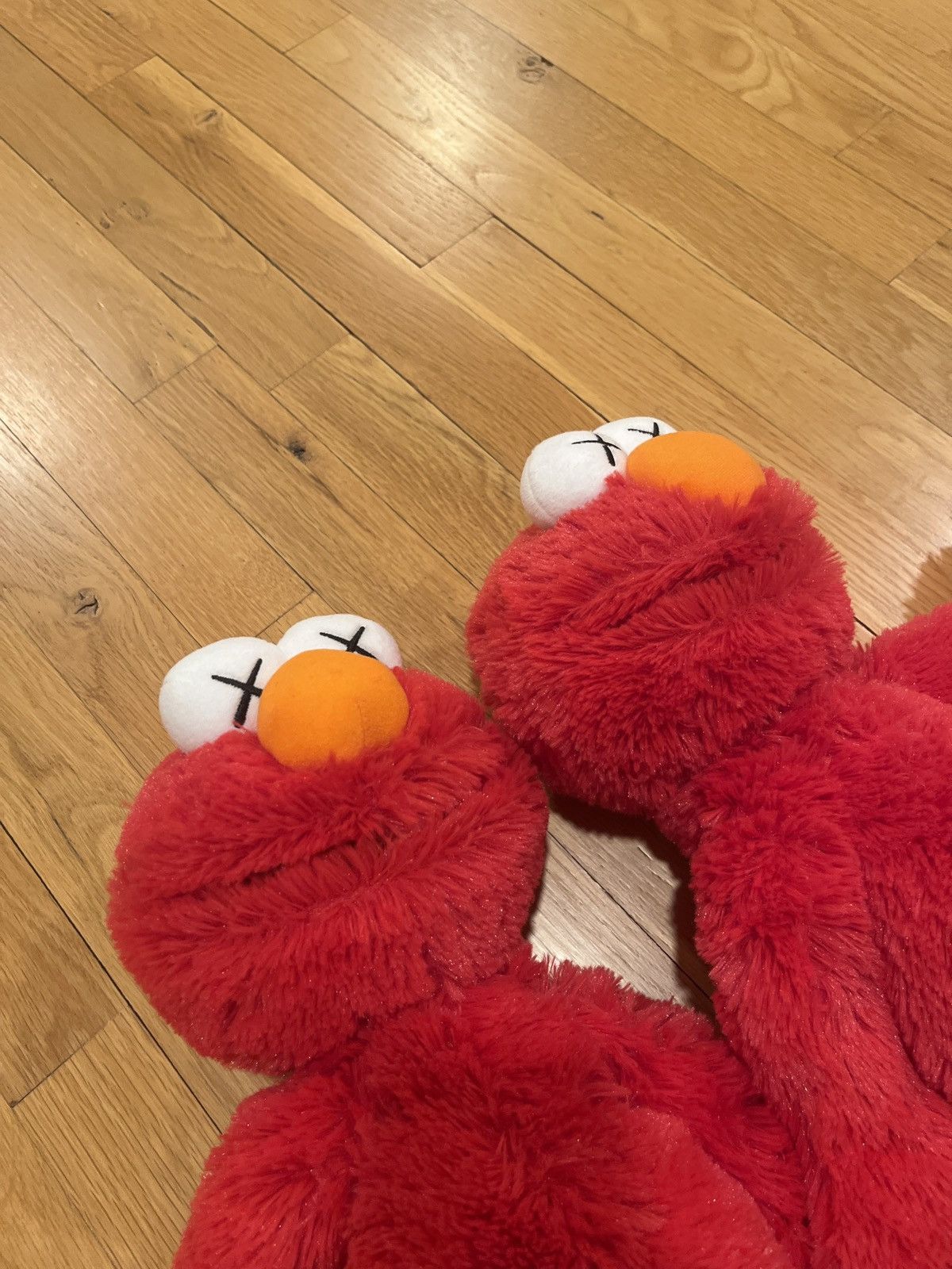 Designer × Kaws × Uniqlo Kaws Elmo Plushes Set Of 2 | Grailed