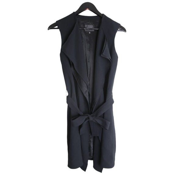 Aritzia Aritzia Babaton Terado Japanese Drape Sleeveless Black Vest ...