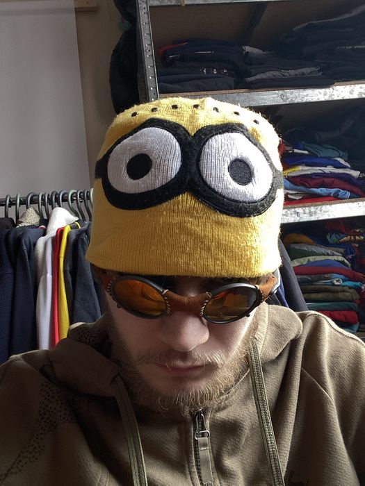 Japanese Brand Y2K Minion Yellow Trapper Hat Cap Anime Japanese style ...