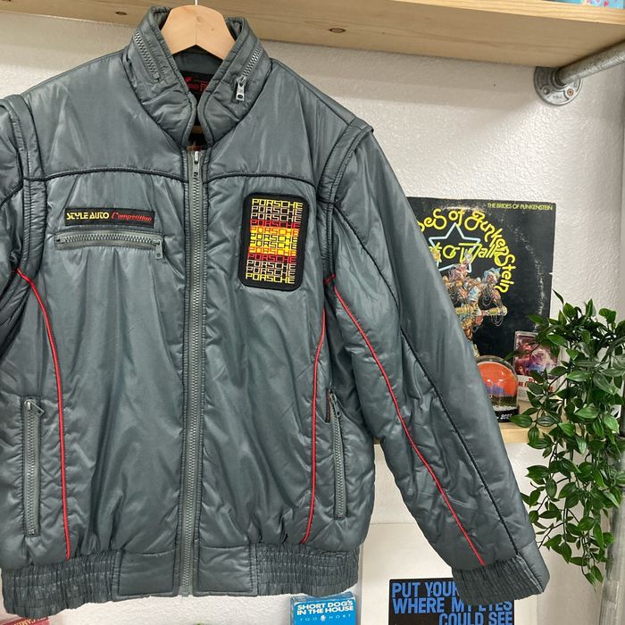 Vintage 80’s Porsche Competition Racing Jacket w/ Removable Sleeves ...